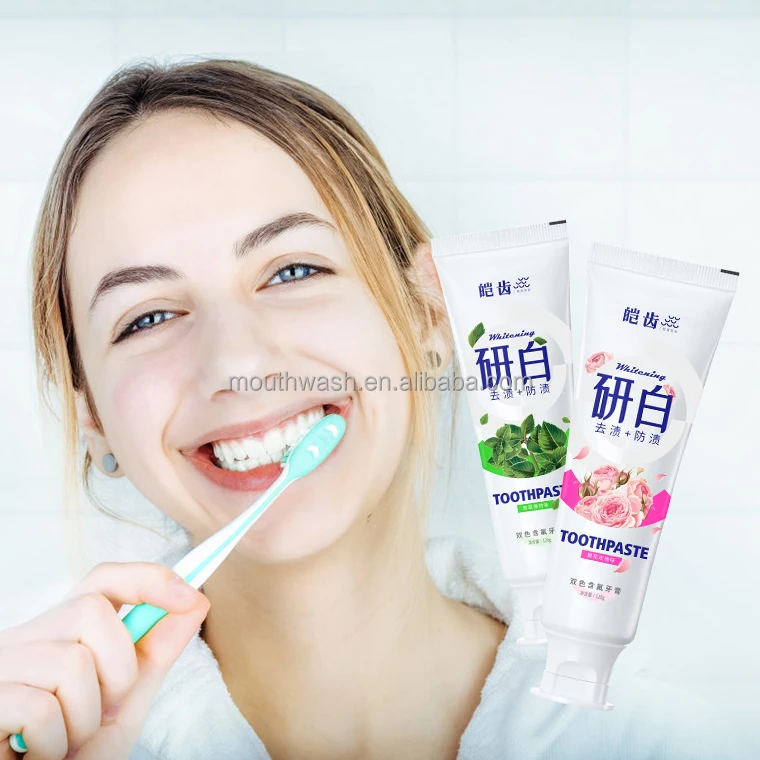 Teeth Whitening Toothpaste,120g Rose Flavor Toothpaste,Adult Use Double ...