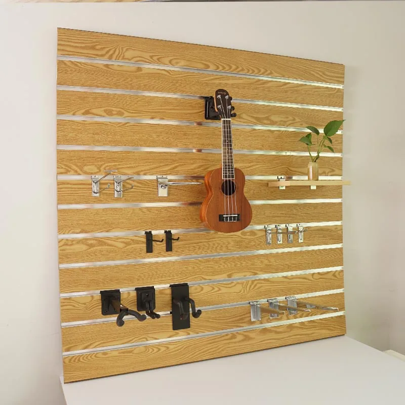 MDF Slat Wall Retail Store Display Supermarket Slot Board Gondola Steel ...