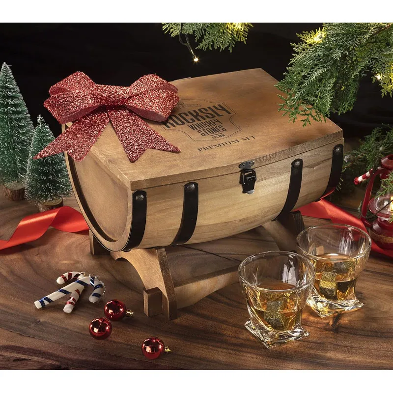 Wholesale Custom Whiskey Box Gift Set Whiskey Stones Gift Set For Men ...