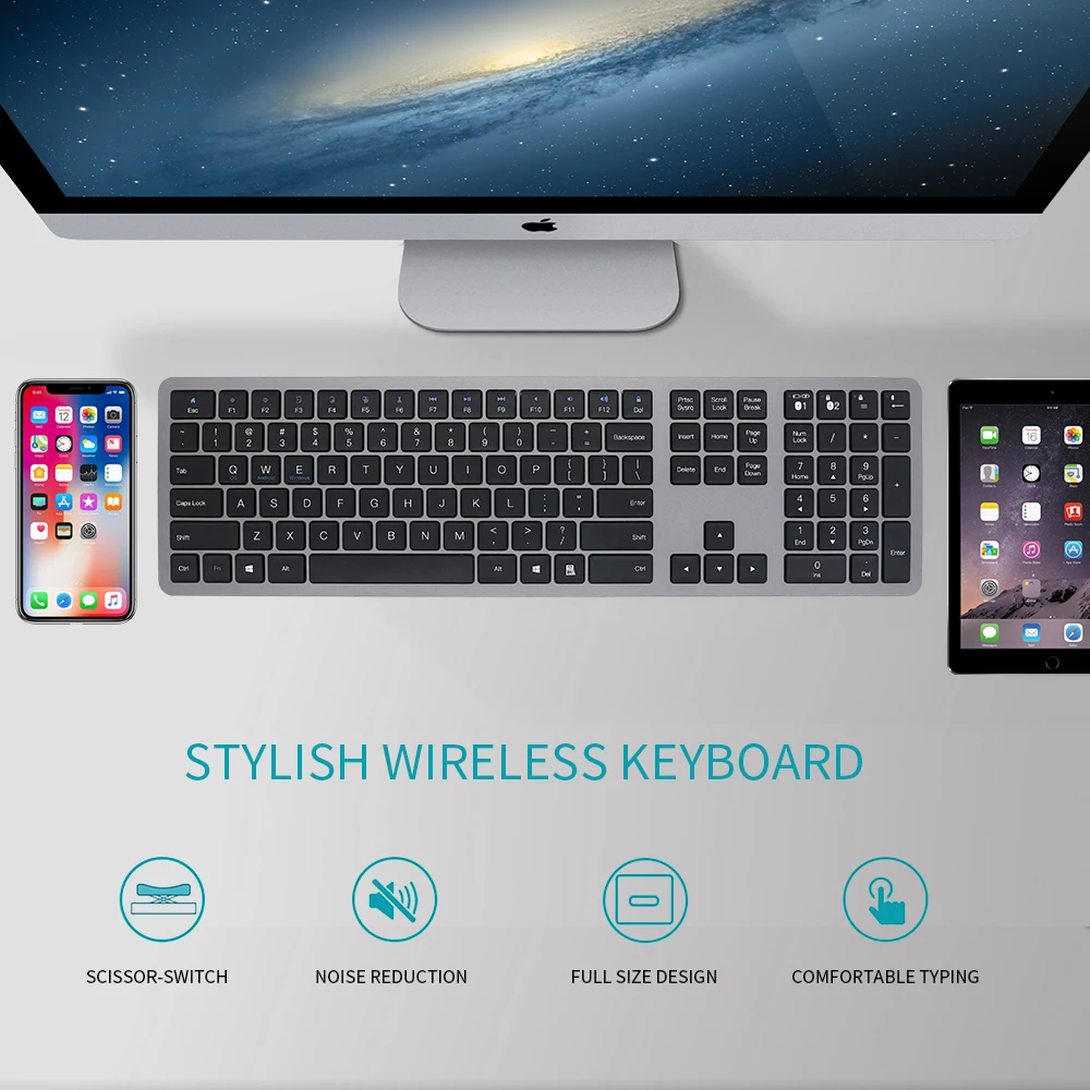 Custom Teclado Clavier Azerty Spanish Keyboard White Bluetooth ...