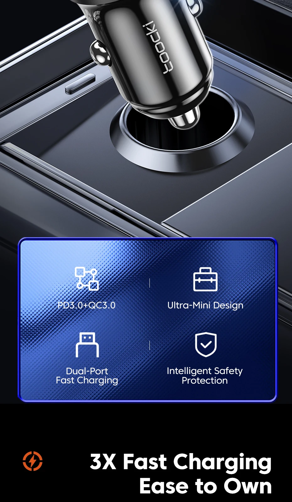 Mini Dual Portusb Type-c Pd Car Usb Phone Charger Car Type C Fast With ...