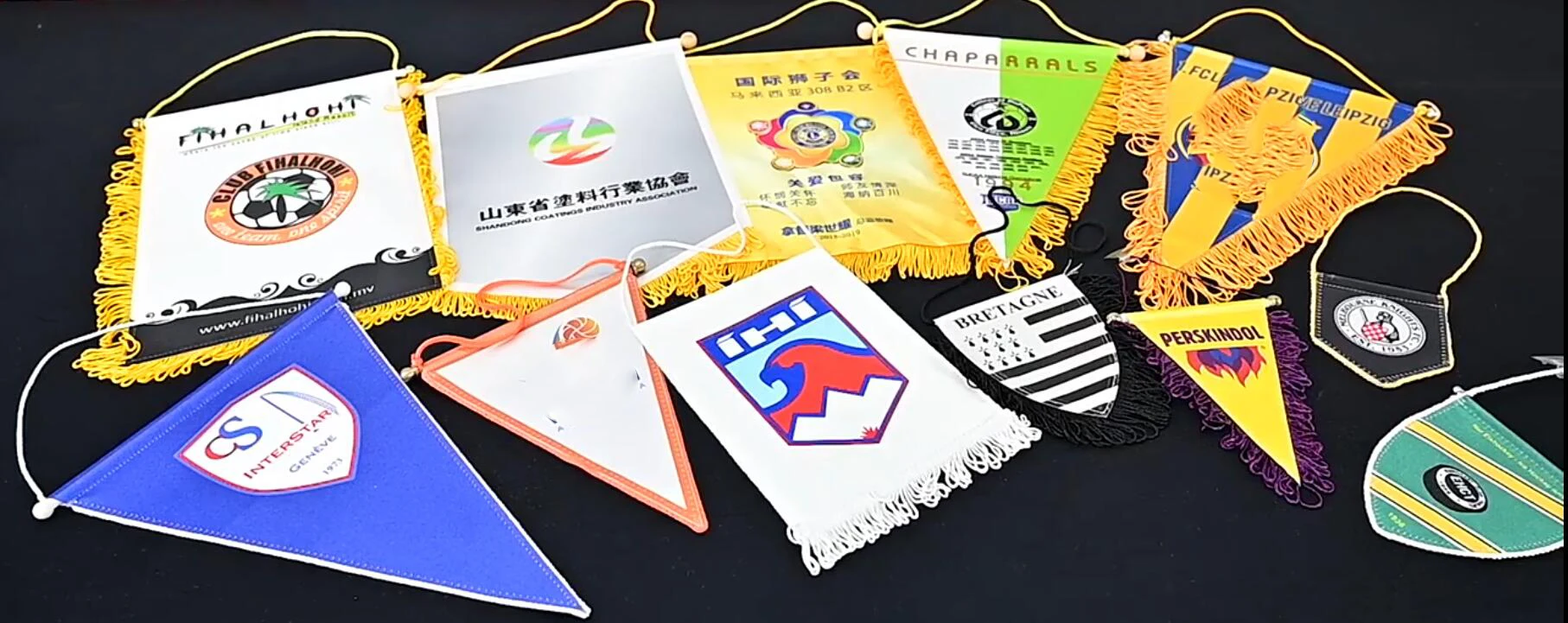 Custom Free Design Pennants - Triangle Corner Flags