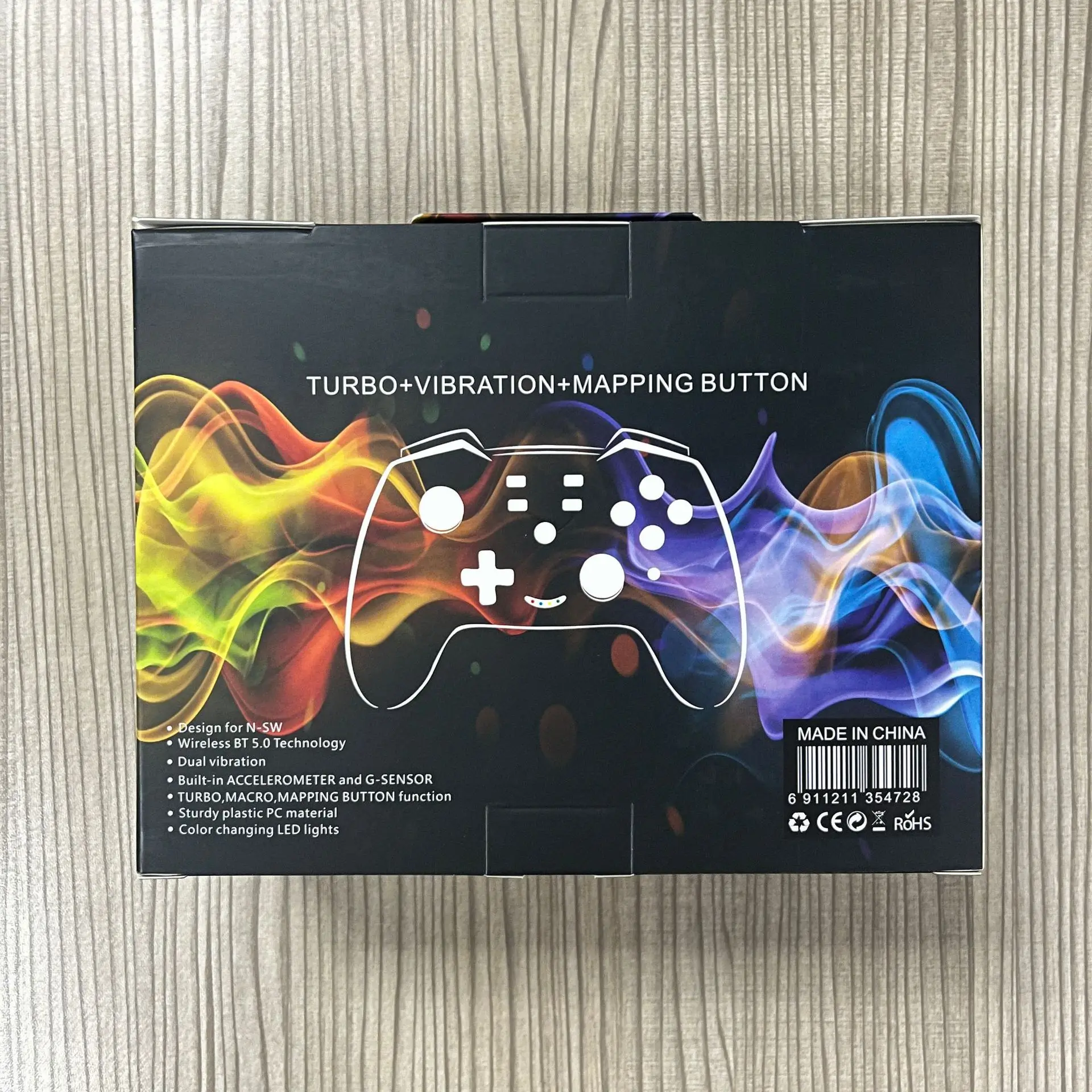 Transparent Wireless Pro Game Controller With Led Light Wake-up Six ...