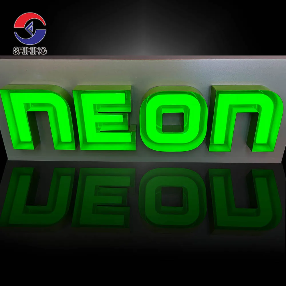 Shining Sign High Grade Custom Led Logo Acrylic Neon Signs Business ...