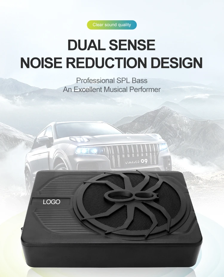 Car Sub Woofer 10 Inch Underseat 300w Slim Active Box 50mm 4-layers ...