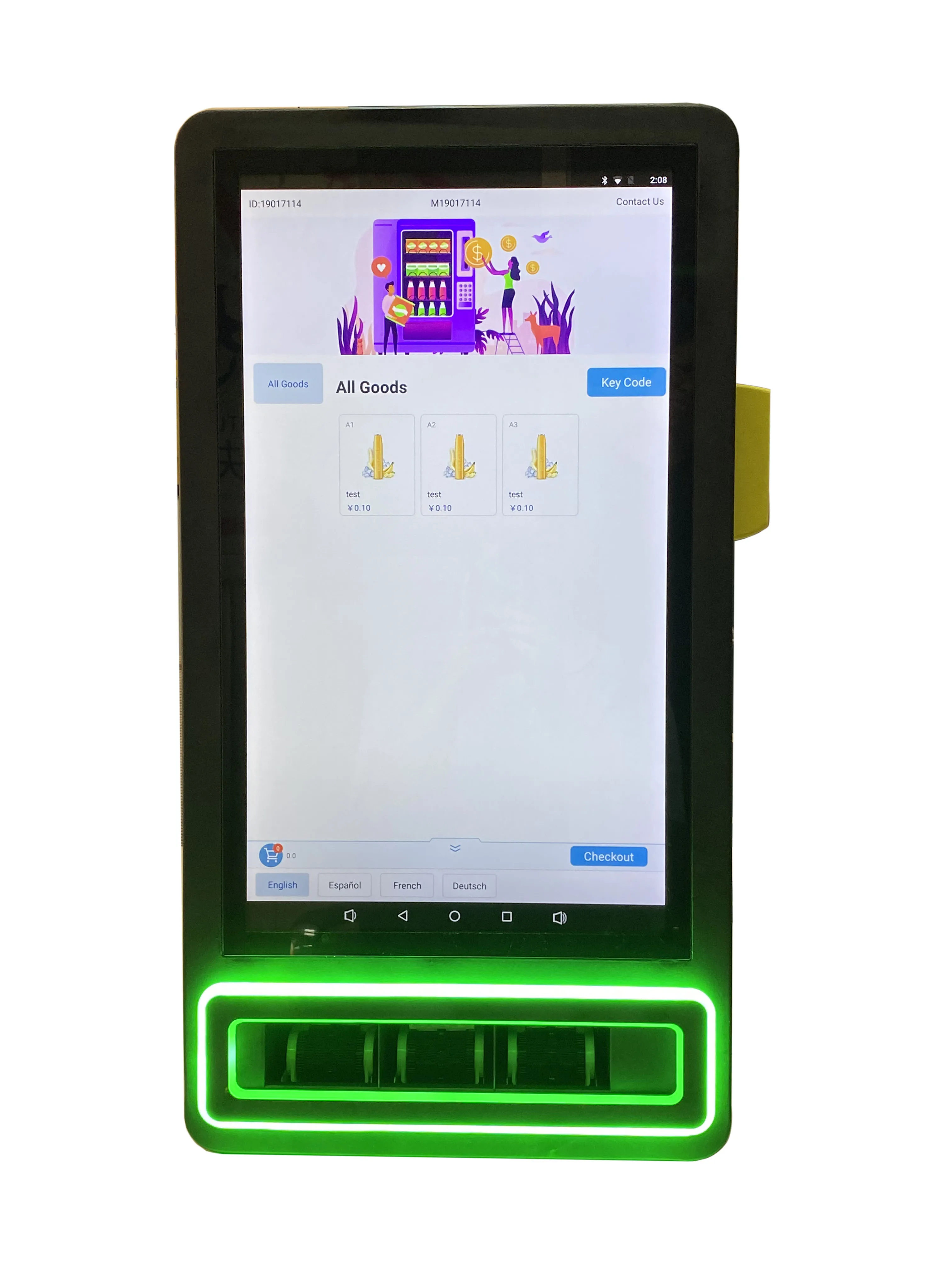 24 Hours Self-service Vending Machine with Card Reader Vending Machine ...