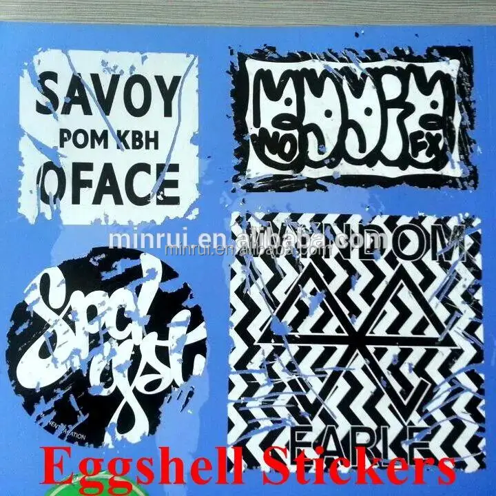 A4 Size Strong Adhesive White Destructible Eggshell Sticker Paper