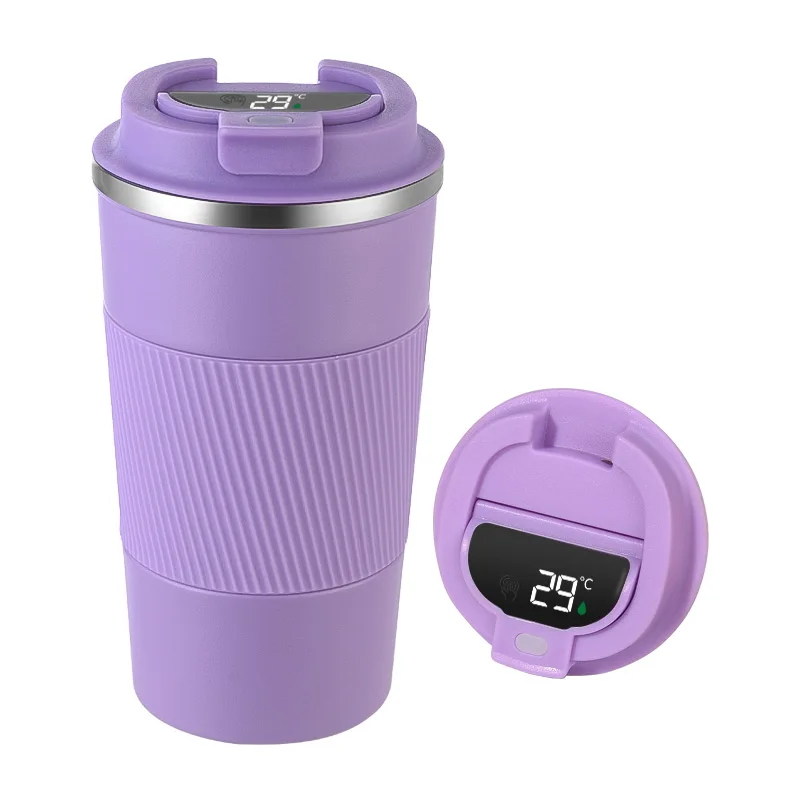 Smart Led Temperature Display Metal Insulated Water Bottle Cup Stainless Steel Intelligent ...