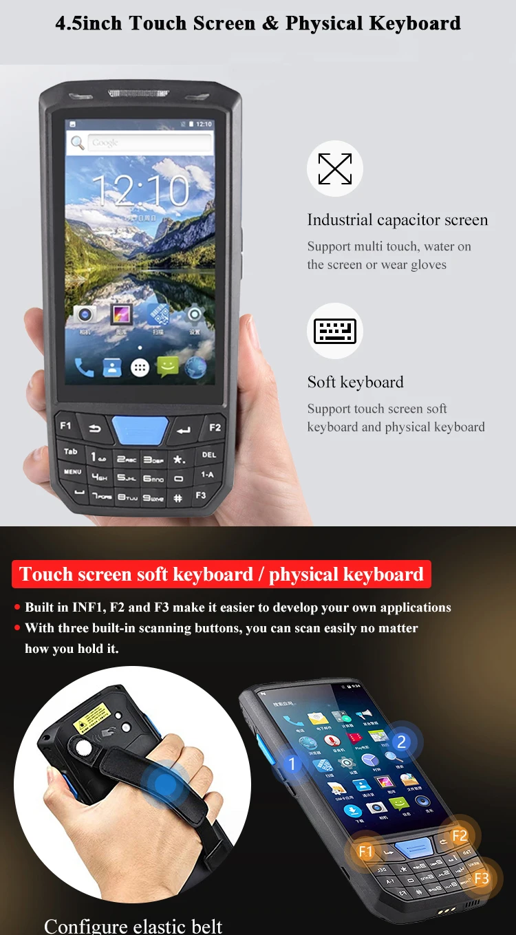 Low Moq Products Rugged Handheld Pda Barcode Scanner Inventory Data ...