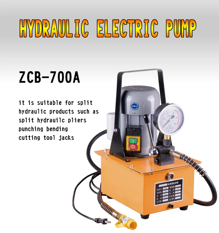 Electric Hydraulic Oil Power Pump ZCB-700A - Standard ISO9001:2008