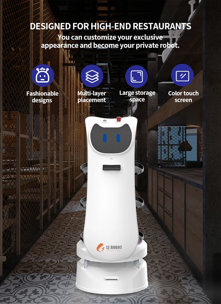Smart AI-Enabled Food Delivery Robot Efficient Service Corporate ...