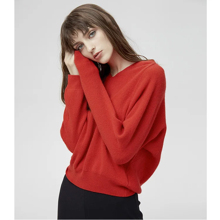 Custom Cashmere Women's Sweater Pullover Winter Knit V Neck Oversized ...