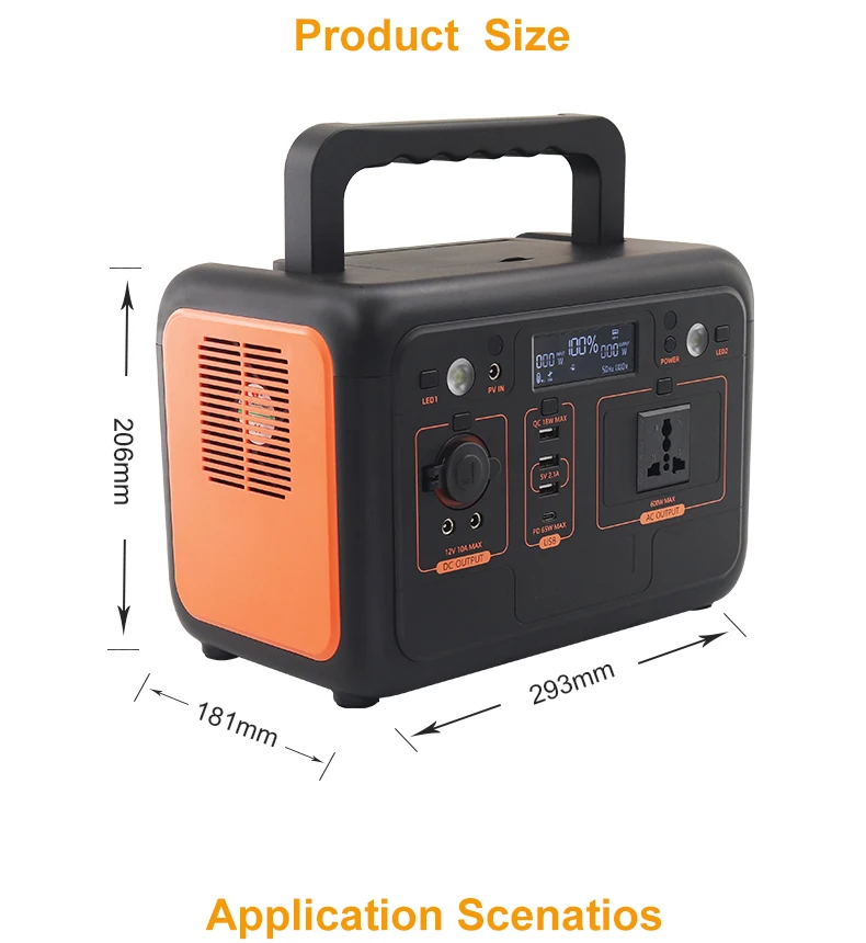 Outdoor Backup Power 220v/240v 600w 540wh Lithium Battery Power Supply ...