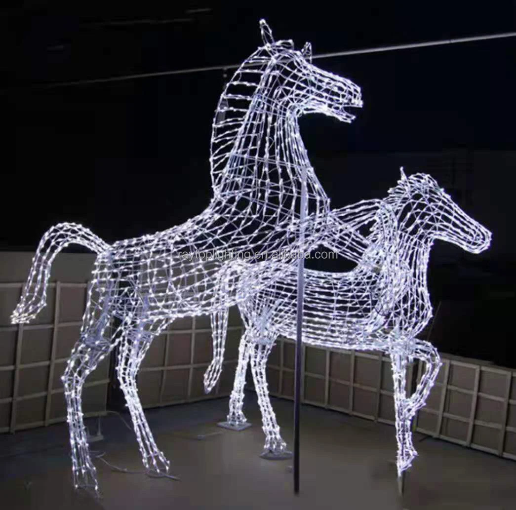 Raytop Outdoor Christmas Decoration Rope Light Led Motif Horse With ...