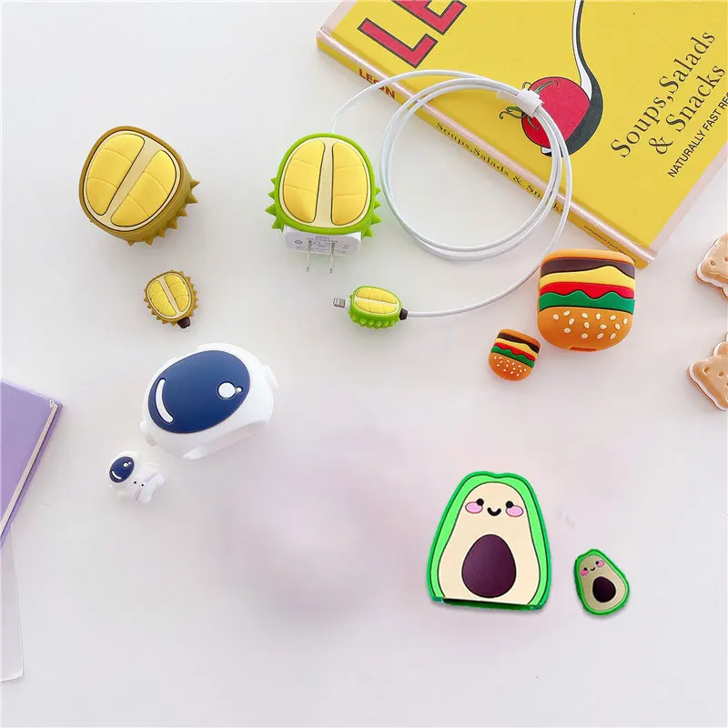 Cute Cartoon Anime Protector Set For Iphone 18w 20w Original Phone Usb ...