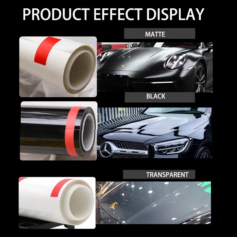 Black Tpu Ppf Wrap Gloss Satin 7.5mil Matte Car Paint Protective Anti ...