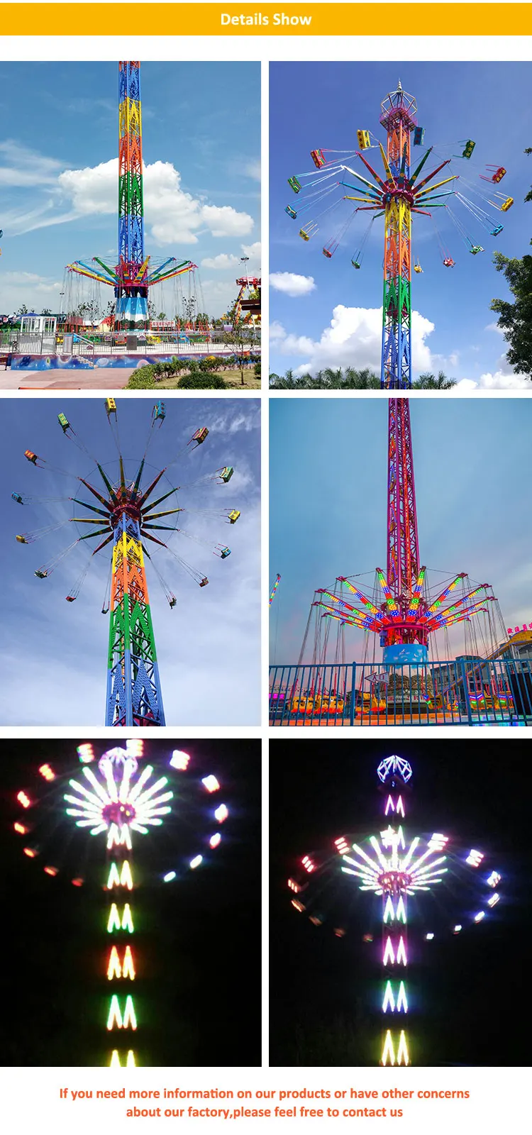 Fairground Attraction - Flying Tower Rides Amusement Park Product