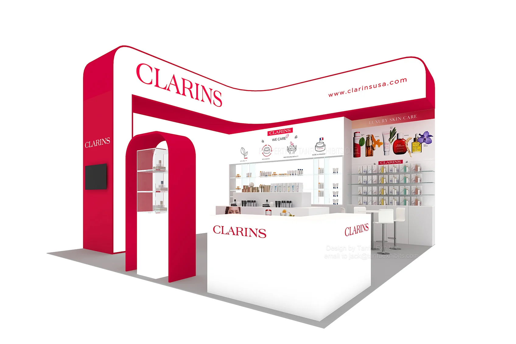 20x20 Custom Aluminum & Fabric Modular Trade Show Booth Design with ...