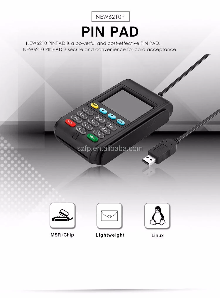 NEW6210 Pos PINPAD with USB/RS232, Keyboard - Secure & Versatile