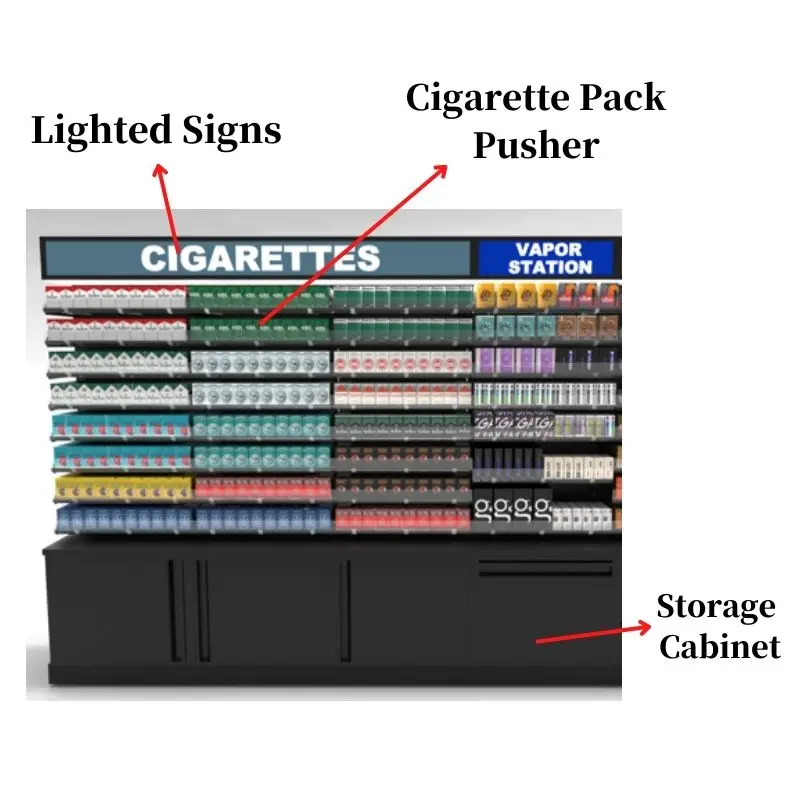 Custom Led Tobacco Shop Display Furniture Tobacco Display Rack Smoke ...