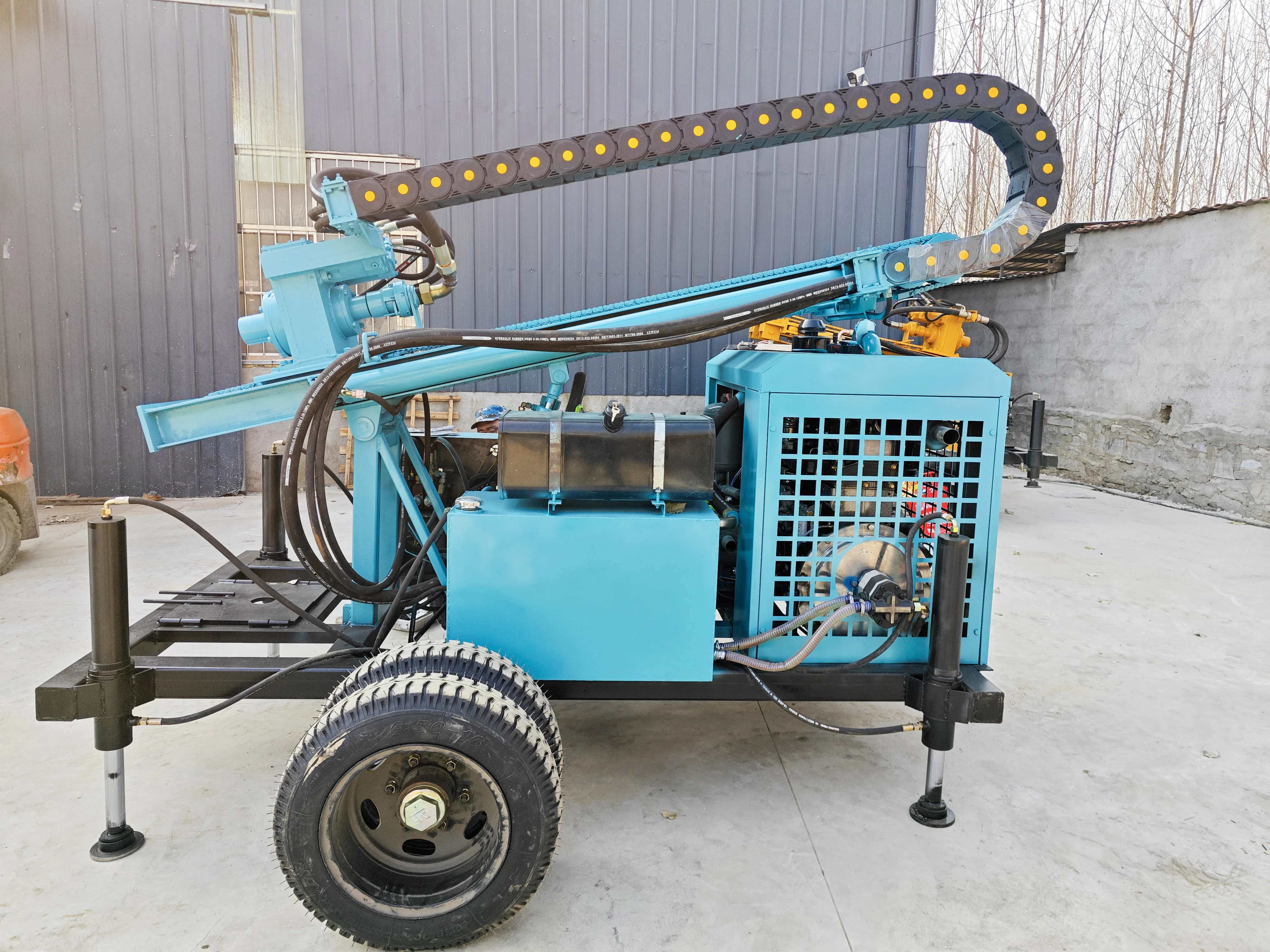 300m Deep diesel Engine Water Well Drilling Rig Custom Water Pump ...