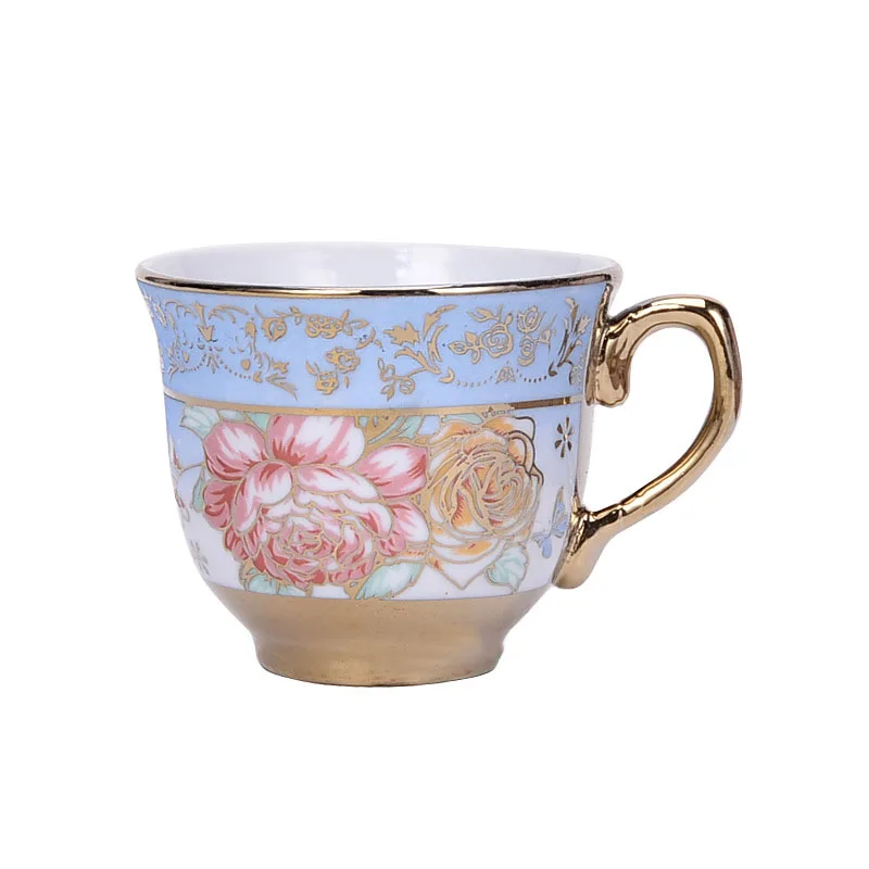 Delicate Bone China Coffee Cup Set European Vintage Tea Cup Tea Kettle ...