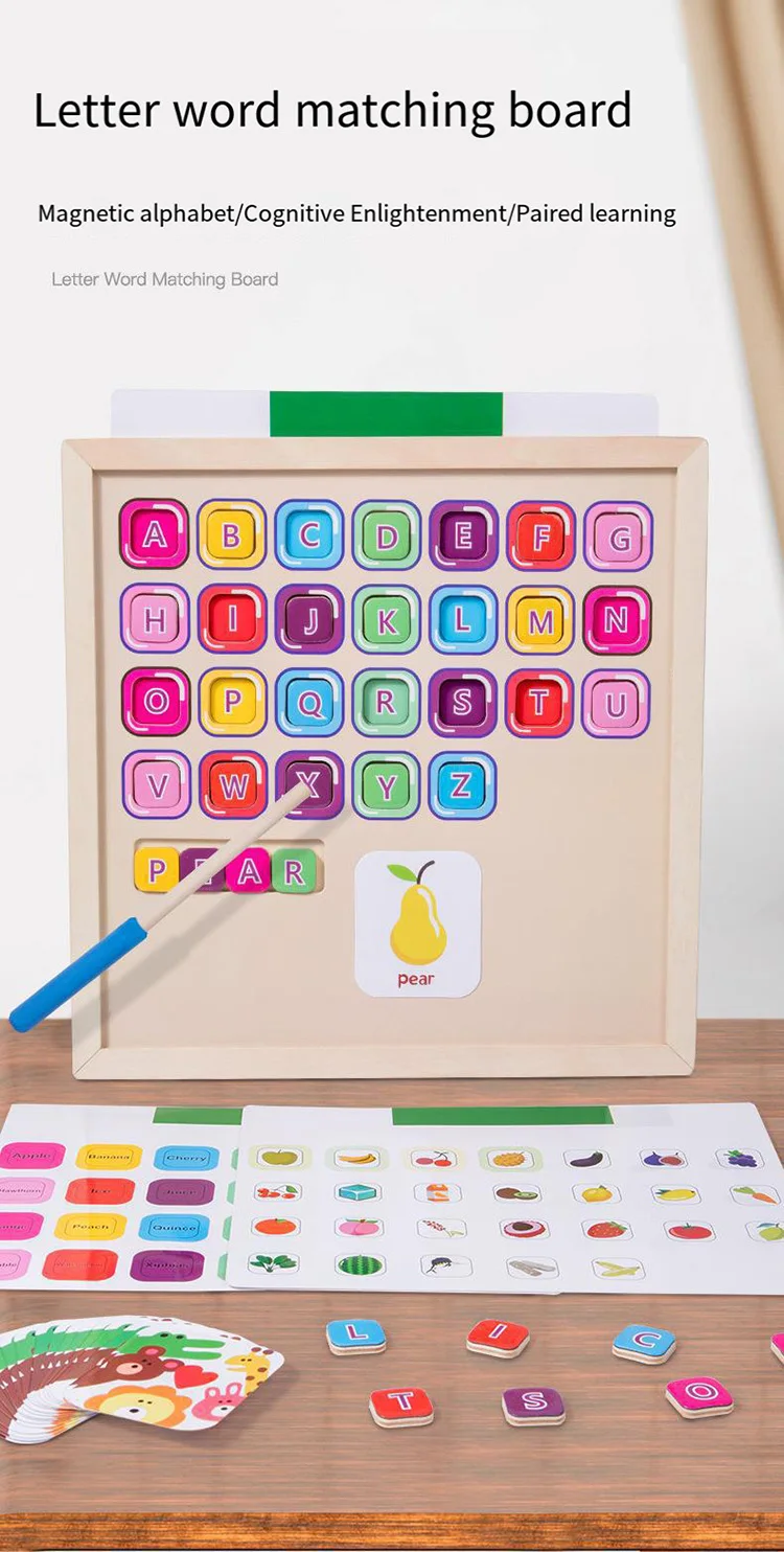 Commiki Letter Word Matching Board Magnetic Alphabet Puzzle Board Games ...