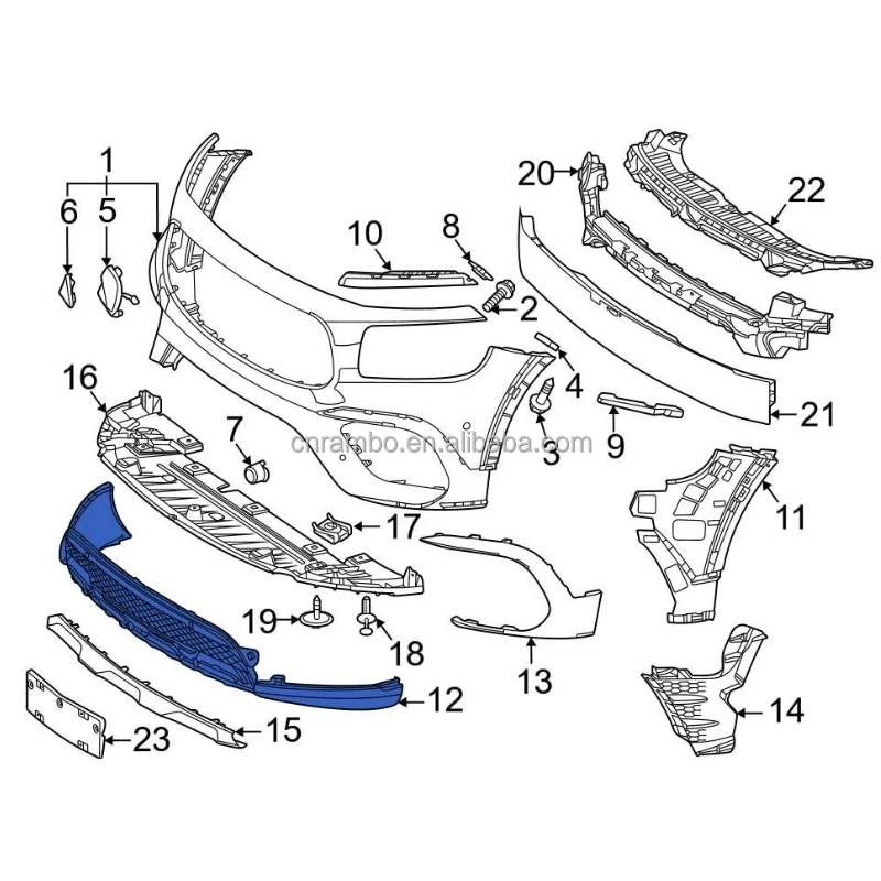 OEM 2478856003 A2478856003 FRONT BUMPER LOWER COVER LOWER GRILLE for ...