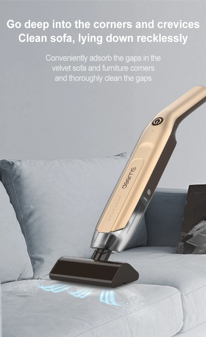 4000Pa Portable Dry Dust Sweeper Small Desktop Vacuum Cleaner Cordless ...
