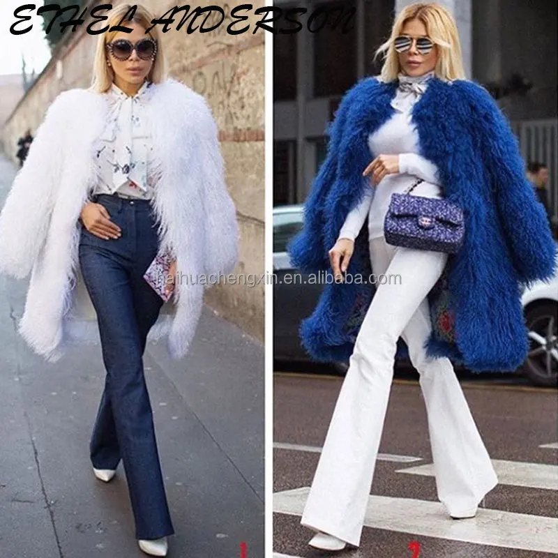 Wholesale Winter Tibet Fur Jacket - Real Mongolian Fur Coat Women