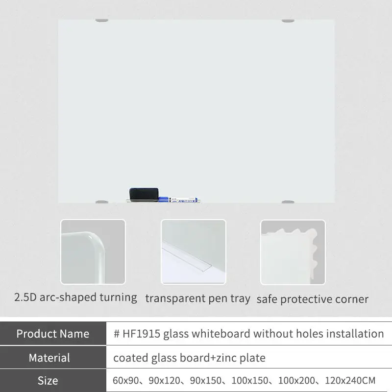 Wholesale Magnetic Tempered Glass Writing Whiteboard Glass White Board ...