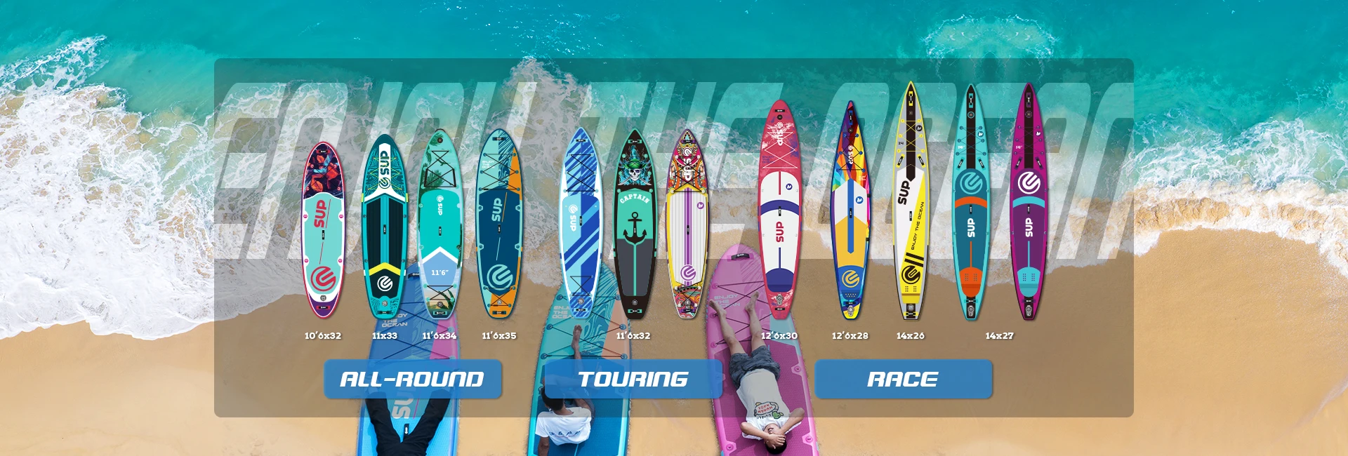 Esup Durable 11 Feet 6 Inch Glow Colour Sup Boards Water Sports ...