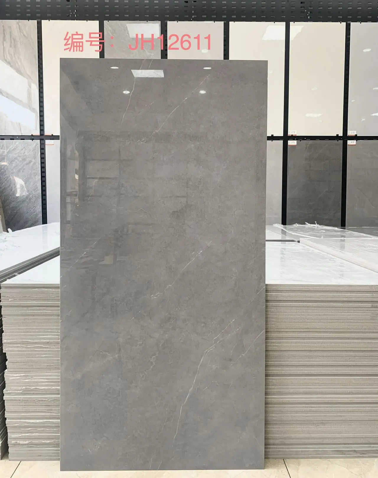 Modern 600x1200mm Glazed Grey Marble Tiles - Durable & Stylish