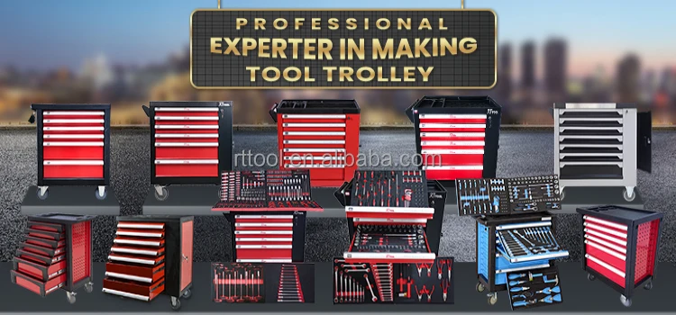 298PCS Trolley Cabinet with Tool Box Set for Mechanics
