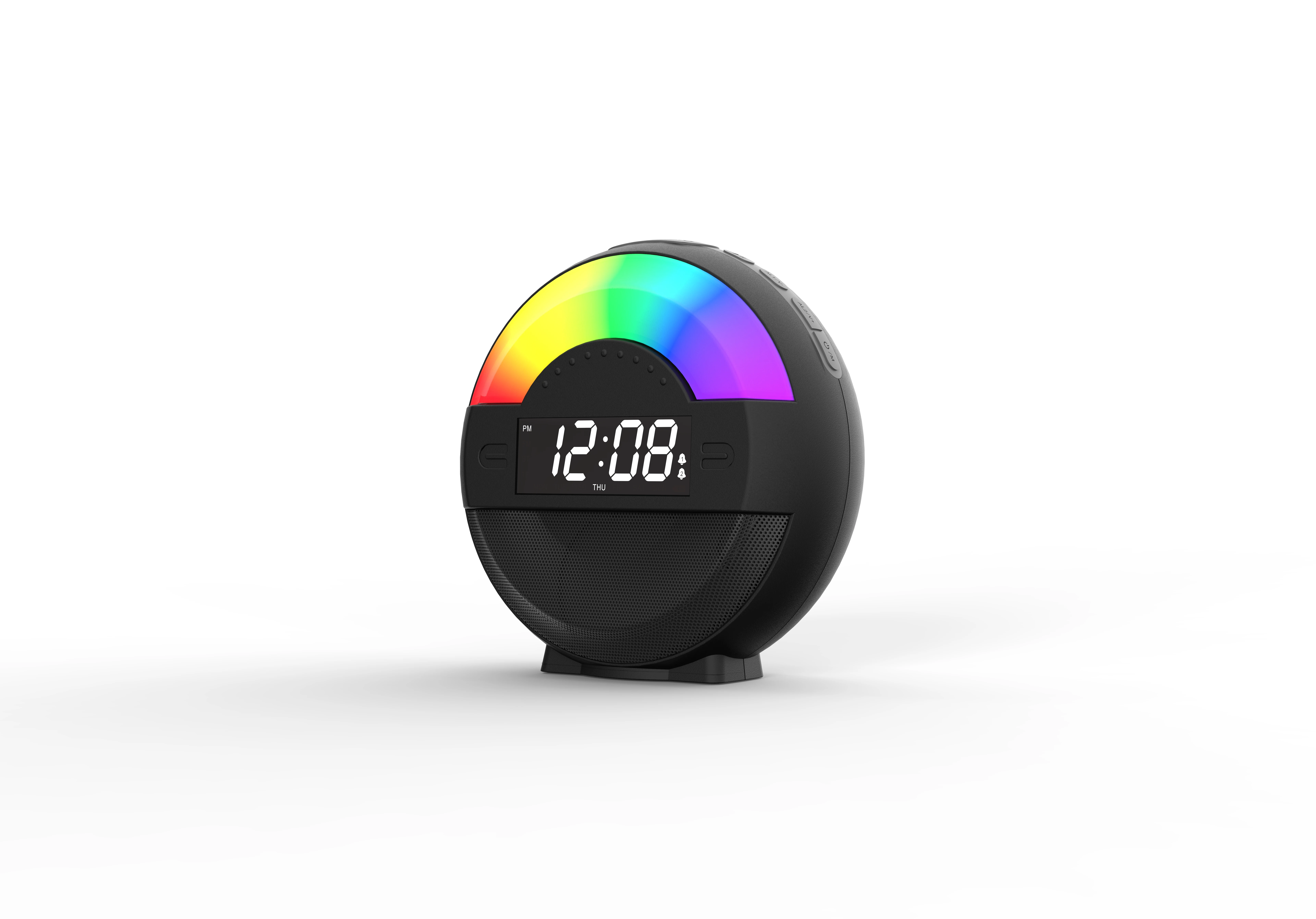 Bedroom Digital Alarm Clock Color Dynamic Rgb Nightlight,Multi-color ...