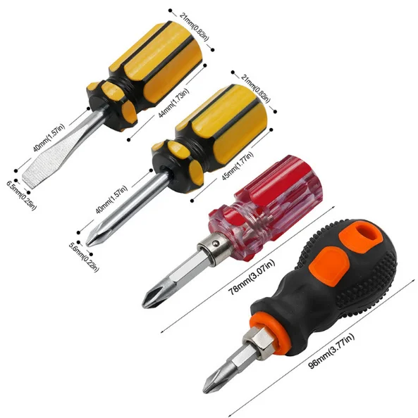 Mini Carrot Head Screwdriver Magnetic Dual Purpose Phillips Flat Mouth ...
