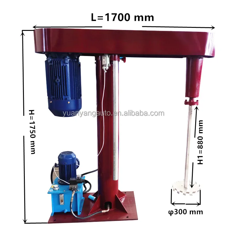 1000L Solvent Based Paint Dispersing Mixer Machine 15KW