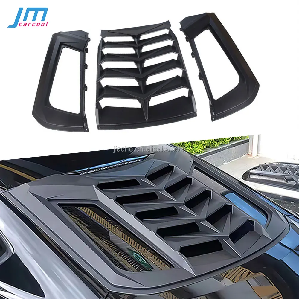 Abs Matte Black Carbon Look Gloss Black Car Rear Window Decorative ...