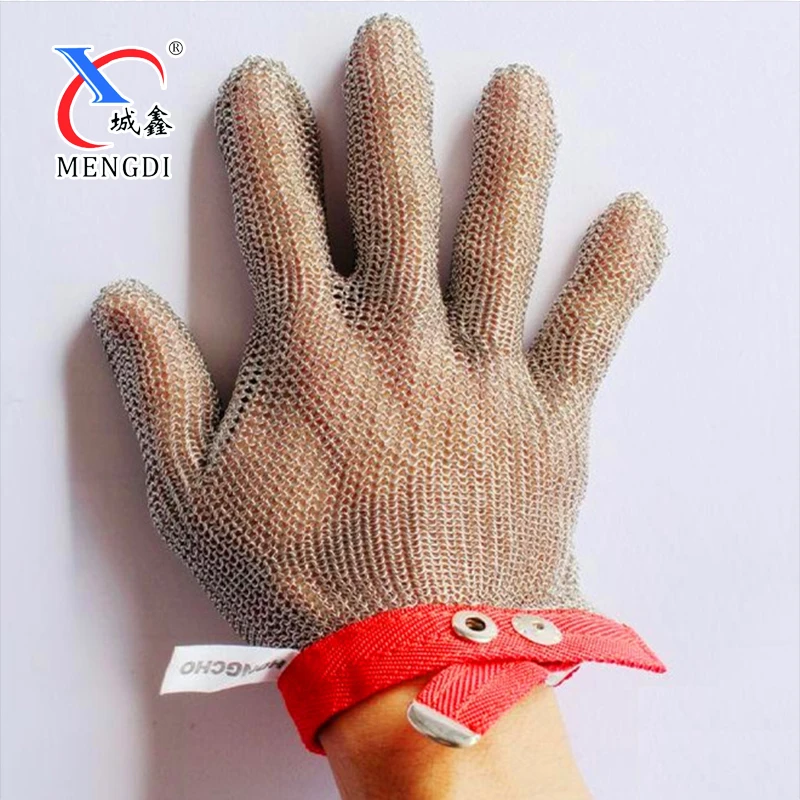 Stainless Steel Wire Mesh Butcher Hand Glove Anti-cutting Cut Resistant ...
