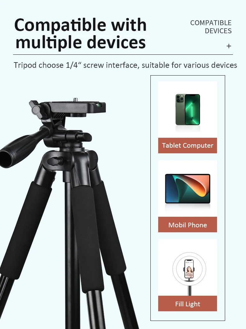 360 Degree Adjustable Portable Video Recording Camera Tripod Stand ...