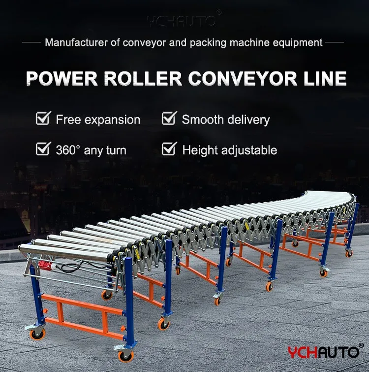 Customized Galvanized Drum Roller Conveyor V Belt Flexible Conveyor ...