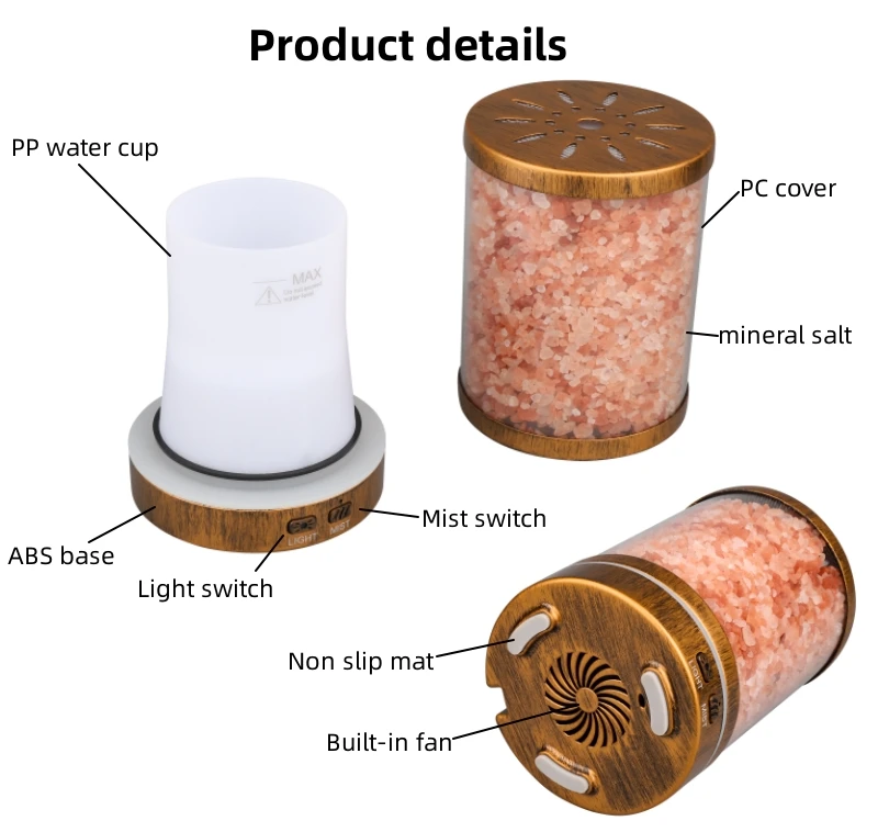 Himalayan Salt Lamp Aromatherapy Humidifier - 1 Year Warranty