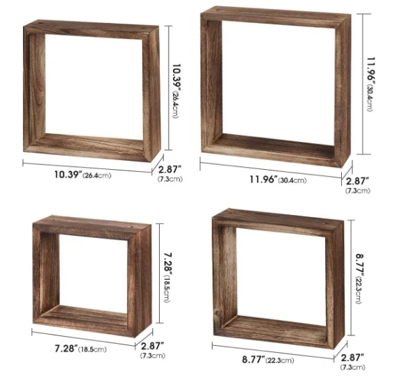 Floating Hanging Square Shelves - Stylish Storage Solutions