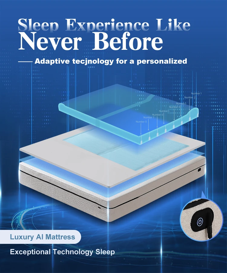 AI Smart Mattress Cooling Gel Infused Memory Foam Electric Adjustable ...