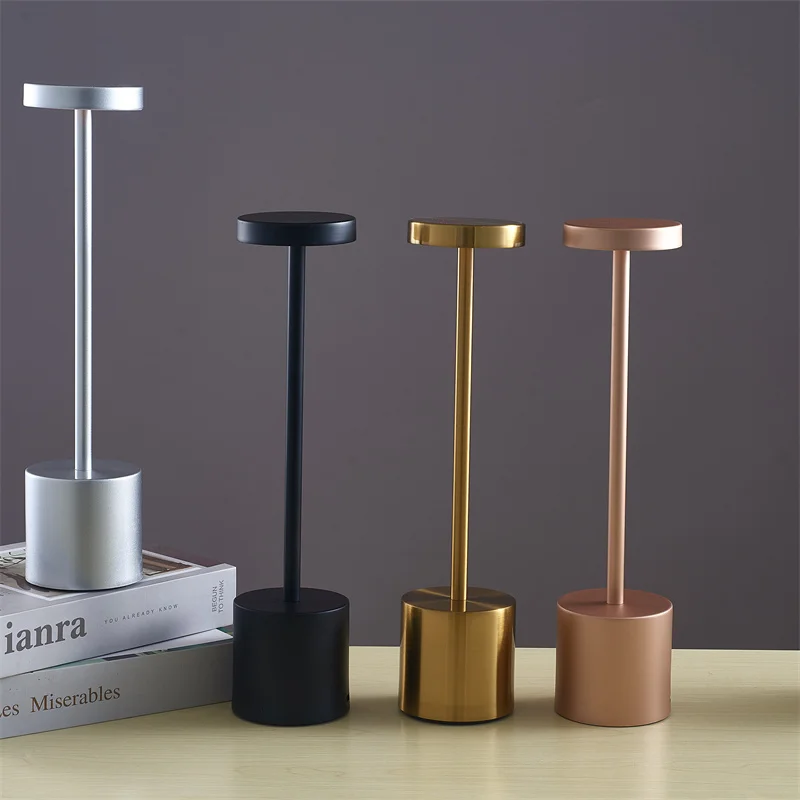 LED Table Lamp - Rechargeable Metal Restaurant Lights