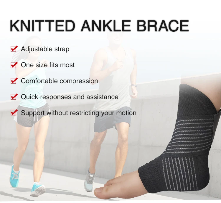 Sports Men And Women 3d Knitted Compression Ankle Protector Set ...