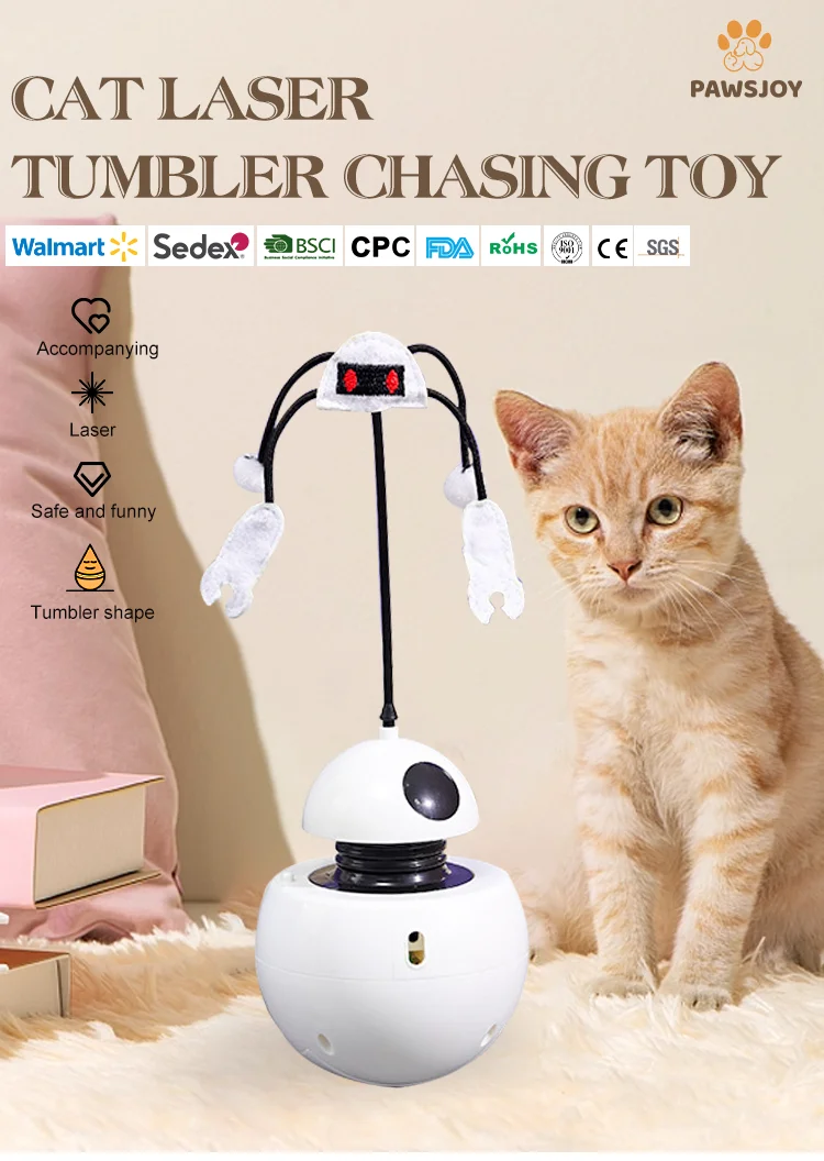 Safe And Funny Automatic Cat Laser Toy Movement Traces Red Laser ...