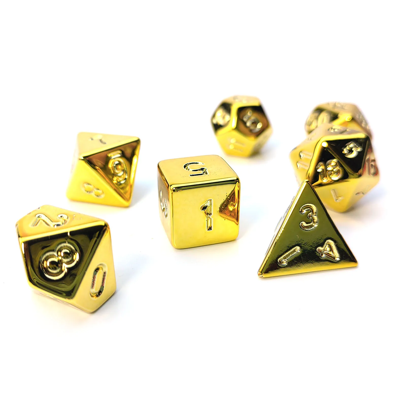 Professional Electroplate Plating Colors Metal Texture Dice Set Acrylic ...