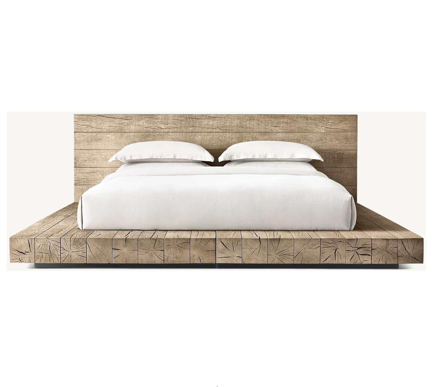 Modern Designer Bed - Full Solid Oak Wooden Frames