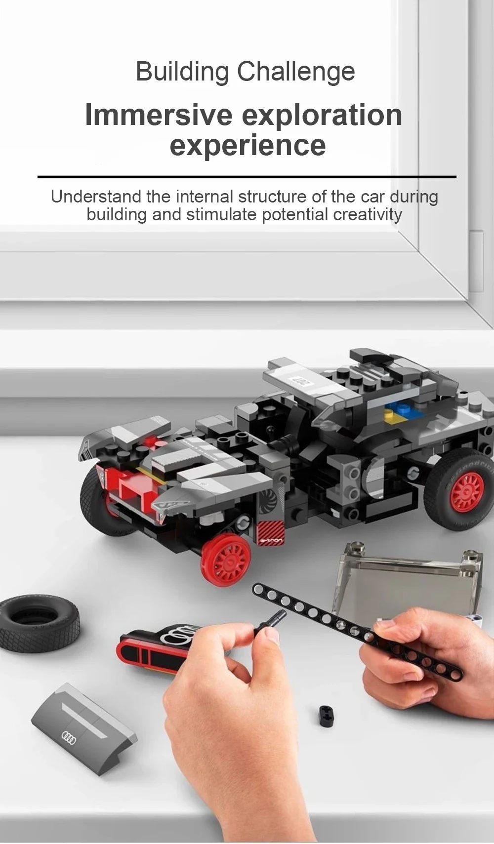 Rs10120 New Technique Plastic Little Mini Micro Brick Small Sports Car ...